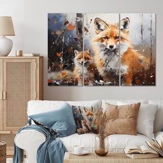 Designart "Animal Rusty Red Fox" Animals Wall Decor Set - Bed Bath ...
