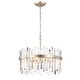 Casandra Brushed Champagne Silver 5-light Drum Crystal Chandelier - Bed ...