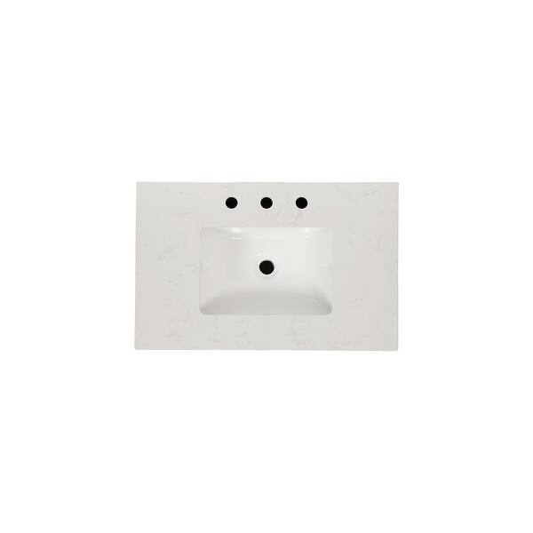 30-inch Vanity Sink with a Marble Countertop - Bed Bath & Beyond - 39115488