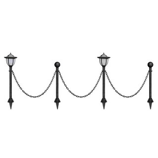KANSTAR 24" Outdoor Vintage Guardrail Lamp Posts with Chains - Bed Bath ...