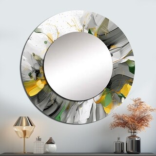 Designart "Dynamic Waveforms" scandinavian Wall Mounted Round Large ...