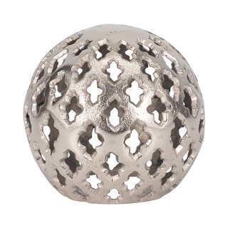 Sagebrook Home Decorative Metal Orb Contemporary Cut-Out Aluminum Orb ...