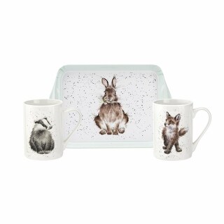 Royal Worcester Wrendale Designs 2 Mugs and Tray Set - Bed Bath ...