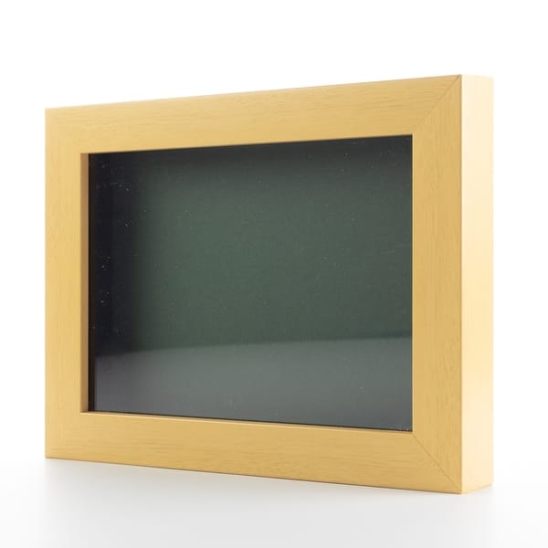 Natural 16x20 Wood Shadow Box with Green Acid-Free Backing - With 5/8 ...