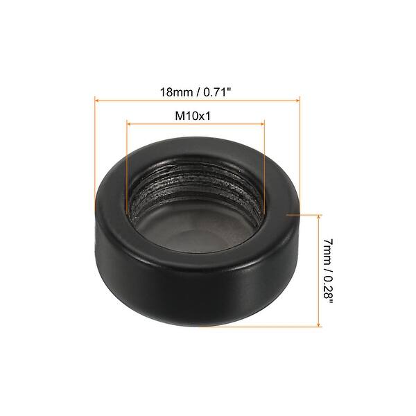 10pcs M10 15x6mm Lamp Finial Cap Knob Flat Screw Cap Nut Bolt Cover ...