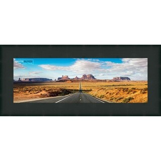 40x16 Contemporary Black Complete Wood Panoramic Frame with UV Acrylic ...