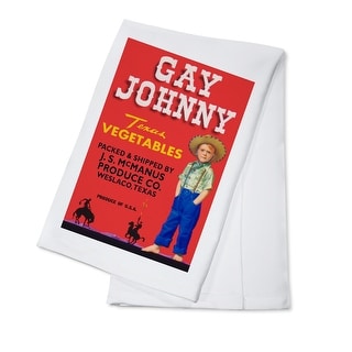 Gay Johnny - Vegetable Crate - Vintage Label (100% Cotton Towel ...