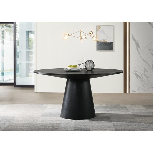 Jasper 47"W Contemporary Round Dining Table with Pedestal Base - Bed ...
