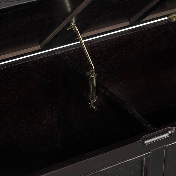 Rustic Entryway Bench Wood Storage Bench with Hidden Compartments ...