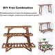 DIY Wood Plant Ladder Bench 3 Tiered Plant Stand Step Planter Indoor ...