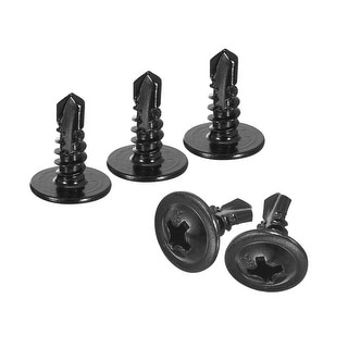 Phillips Head Self Tapping Screws, 100pcs Sheet Metal Screw - Black ...