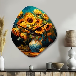 Masterpiece Sunflowers By Van Gogh IV - Masterpiece Wall Clock in ...