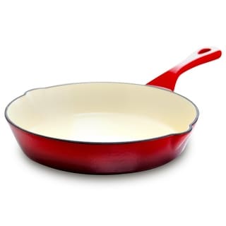 8 Inch Skillet Round Enameled Cast Iron in Ruby - Bed Bath & Beyond ...