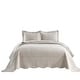 MarCielo 3 Piece Embroidered 100% Cotton Oversized Quilt Bedspread Set ...