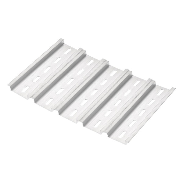 100mm x 35mm x 7.5mm DIN Rail Slotted Aluminum Mounting Guide 5 Pcs ...