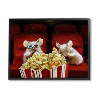 Stupell Mice Movie Theater Popcorn Framed Giclee Art by Lucia Heffernan ...