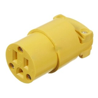 15 AMP Round Yellow 3-Wire Connector Plastic American Imaginations ...