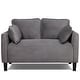 48" Corduroy Loveseat with Plush Cushions & Side Storage Pocket ,Sturdy ...