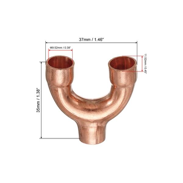 Tee Y Shape Copper Fitting Welding Joint Split Union Intersection 3/8 ...
