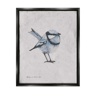 Stupell Wren Bird Animal Painting Framed Floater Canvas Wall Art by ...