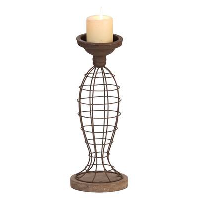Wire Pillar Holder Large - Overstock - 25322730