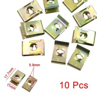 10pcs Spring U-Type Metal Clips Rivet Door Panel Screw Fastener ...