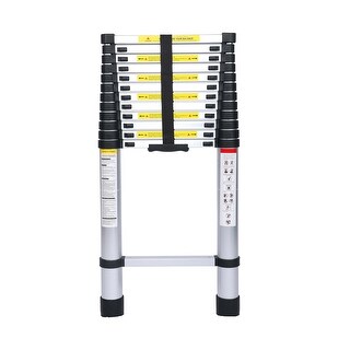 15.4 FT Extension Ladder Telescoping Ladder, 330 Pounds Max Capacity ...