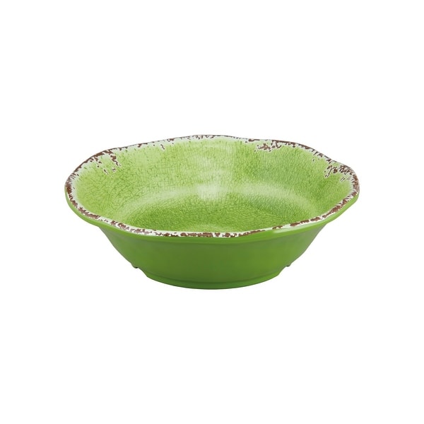 UPware 12-Piece Crackle Melamine Dinnerware Set, Green - Bed Bath ...