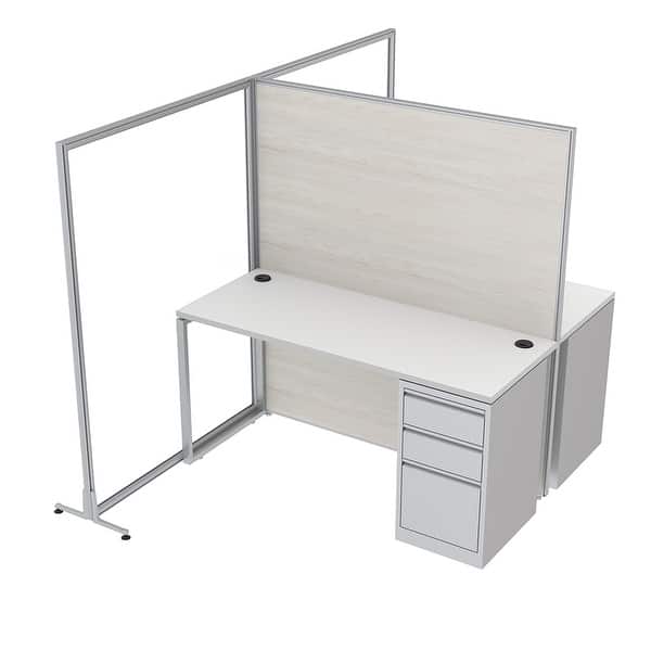 Modular 2-Person Office Cubicle Workstations with Storage 5 x 8 x 65"H ...