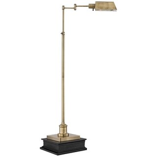 Traditional Pharmacy Floor Lamp Riser 58" Aged Adjustable Swing Arm ...