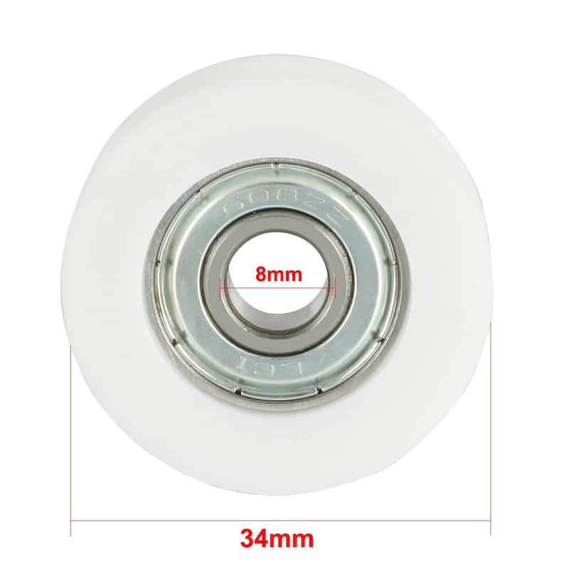 2pcs 4.3mm Deep Metal U Groove Guide Bearing Pulley Rail Ball Wheel ...