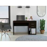 Rectangular 2 Drawer Computer Desk with One Lower Shelf and 2 Drawer ...