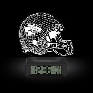 NFL Kansas City Chiefs Color-Changing Led 3d Illusion Alarm Clock with ...
