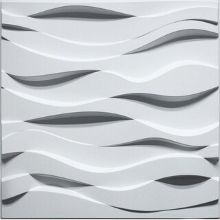Dundee Deco White Wavey PVC 3D Wall Panels, Decorative Wall Paneling ...