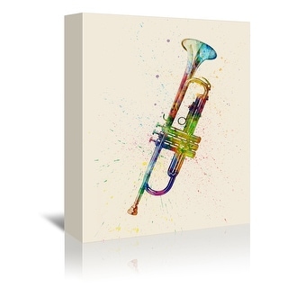 Americanflat - 8" x 10" Trumpet Abstract Watercolor by Michael Tompsett ...