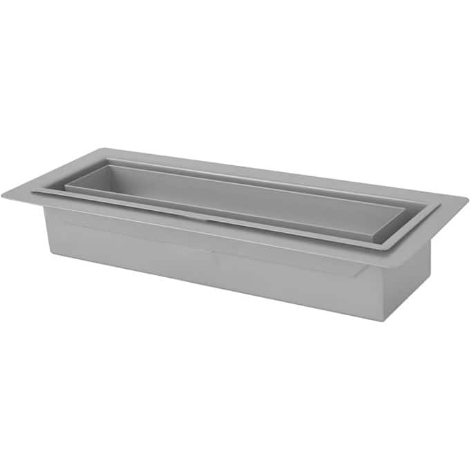 Zion Flush Mount Floor Register 3" x 10" Grey Modern Air Vent for AC ...