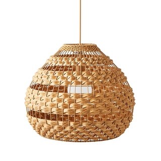Natural Battery-Operated Large Hive Pendant Light by Dave & Jenny Marrs ...