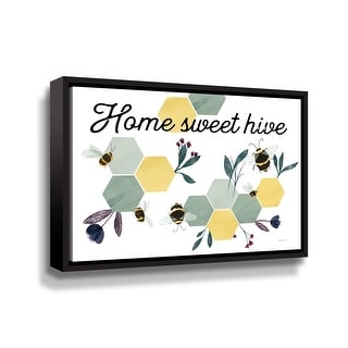 Bees Home Sweet Hive Gallery Wrapped Floater-framed Canvas - Bed Bath ...