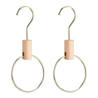 2Pcs 3.5 Inch Scarf Ring Hanger Circle Scarf Organizer 10cm Length Hook ...