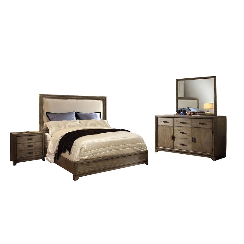 Queen Size Bedroom Set in Natural Ash - Natural Ash - Overstock - 34539389