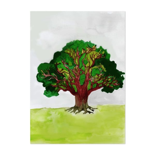 tree Drawing Flower Landscape Nature Plant Urban Art Print/Poster - Bed ...