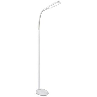 LED Gooseneck Task Floor Lamp White - 10" x 71" - Bed Bath & Beyond ...