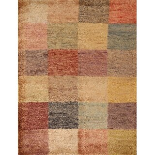 Modern Checkered Area Rug Handmade Jute Carpet - 4'9" x 6'4" - Bed Bath ...