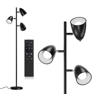 Tree Floor Lamp with Remote, 3 Adjustable Rotating Light and Matching ...