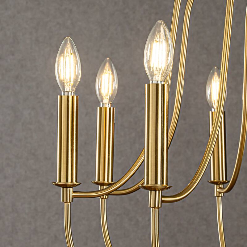 CraftHome 26'' 8-Light Modern Candelabra Chandelier For Living Room ...