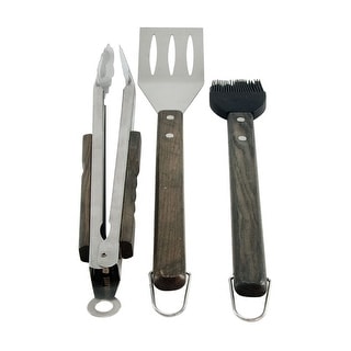 Charcoal Companion Oval Pro Chef Espresso 3-Piece BBQ Tool Set - Bed ...