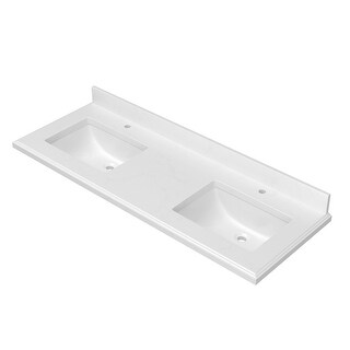 61x22 Inch Bathroom Stone Vanity Top Engineered Quartz Stone - Bed Bath ...