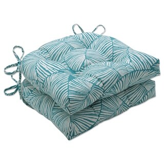 Pillow Perfect Outdoor Talia Seaglass Reversible Chair Pad (Set of 2 ...