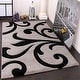 Modern Area Rug Floral Pattern with Contour Cut - Bed Bath & Beyond ...