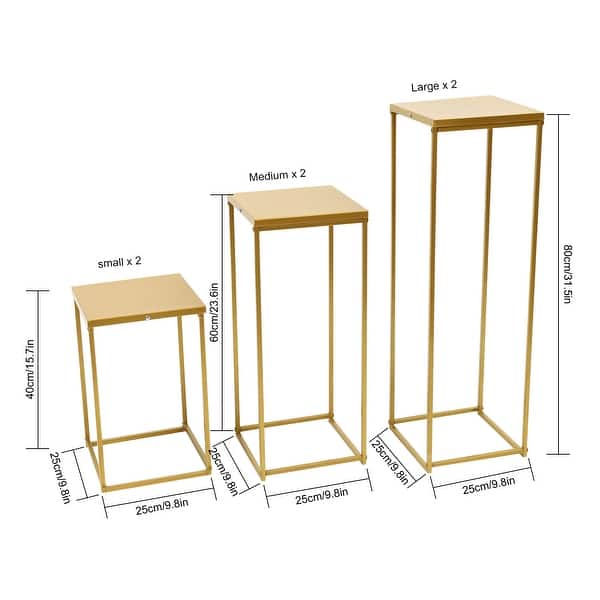 6 Pcs Wedding Flower Stands Gold Pedestal Stand - Bed Bath & Beyond ...